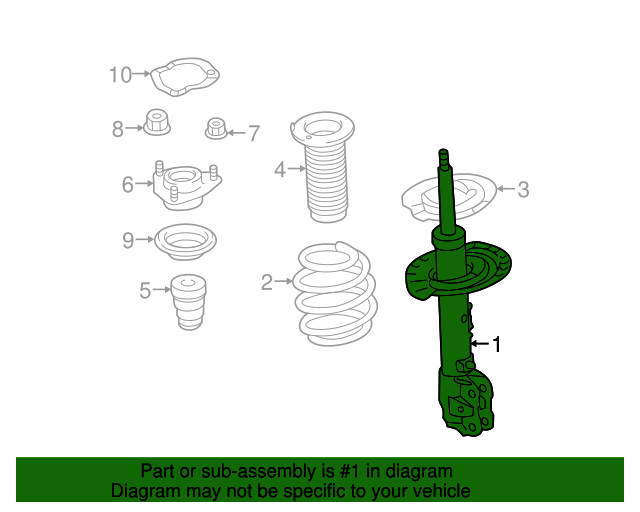 4060A513 - Strut 2014 Mitsubishi Outlander | Mitsubishi Direct Parts
