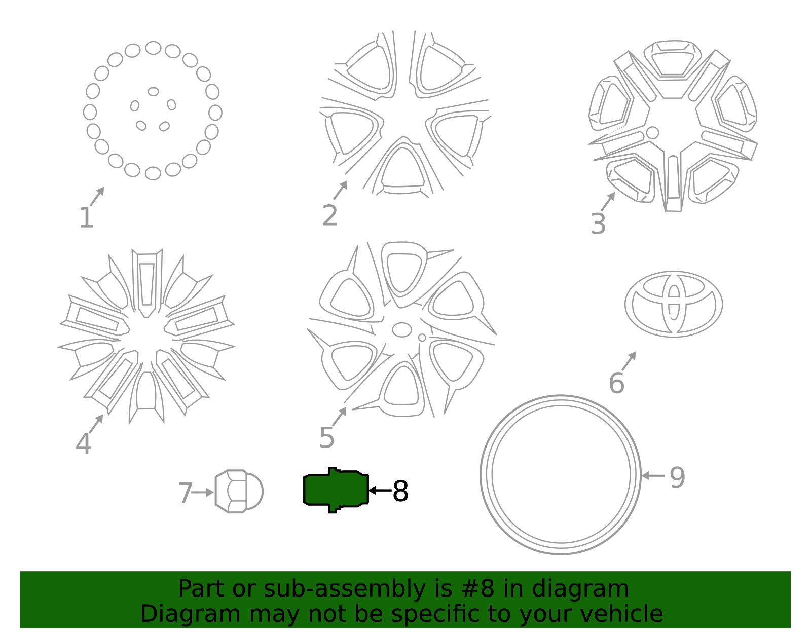 Genuine Toyota Wheel Lug Nut part# 90942-01115 for 2019-2025 Toyota ...