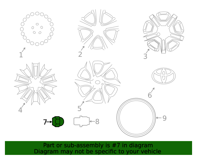 1985-2024 Toyota Wheel Nut 90942-01021 | OEM Parts Online