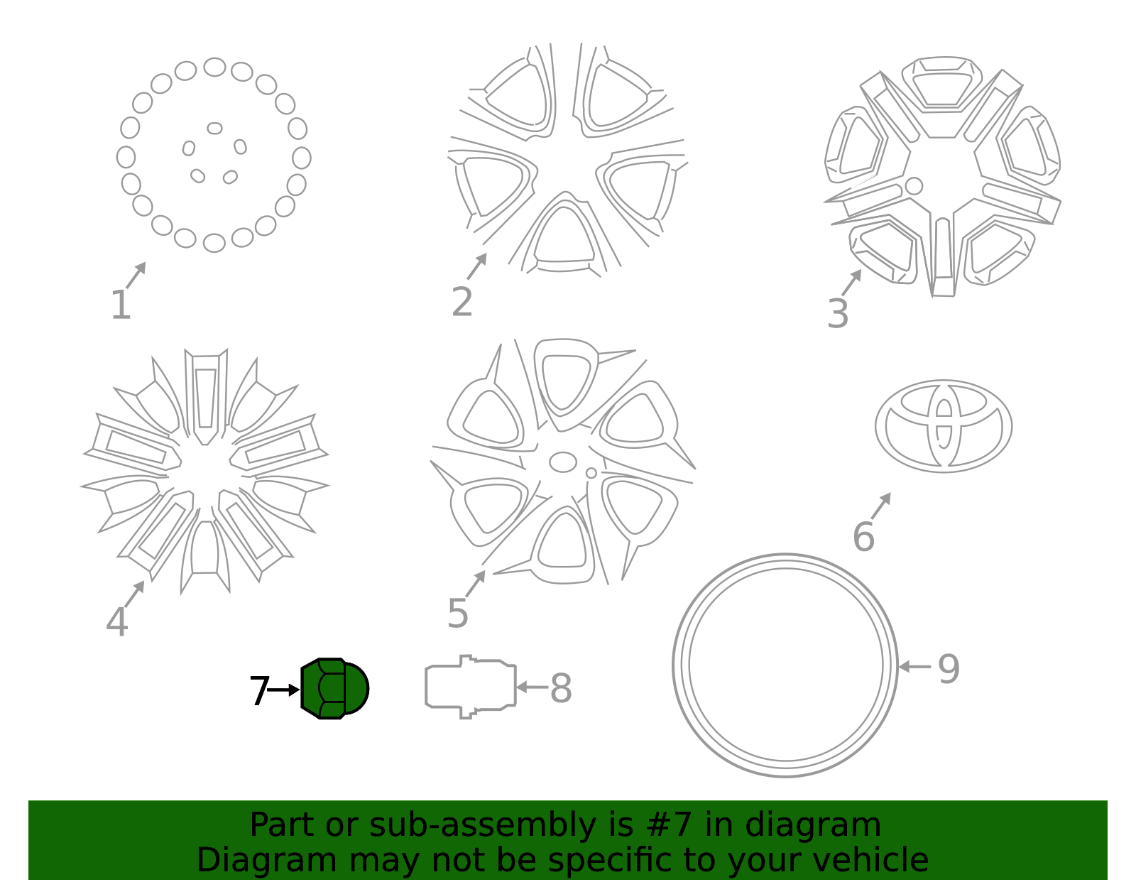 1985-2025 Toyota Wheel Nut 90942-01021 | Toyota Parts Center