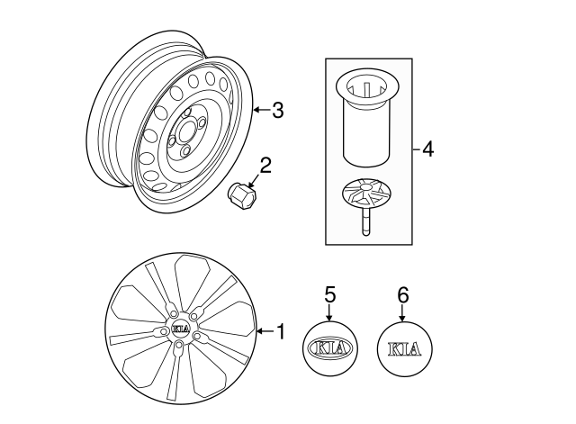 52910-3W330 - Wheel, Alloy 2011-2013 Kia Sportage | Kia.Parts Store