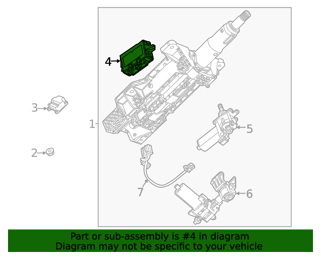2021-2022 GM Steering Column Tilt Wheel and Telescope Control Module ...