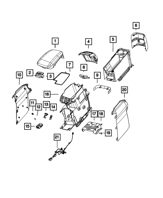 2022-2023 Chrysler Center Console Reinforcement 68530314AA | Mopar Estores