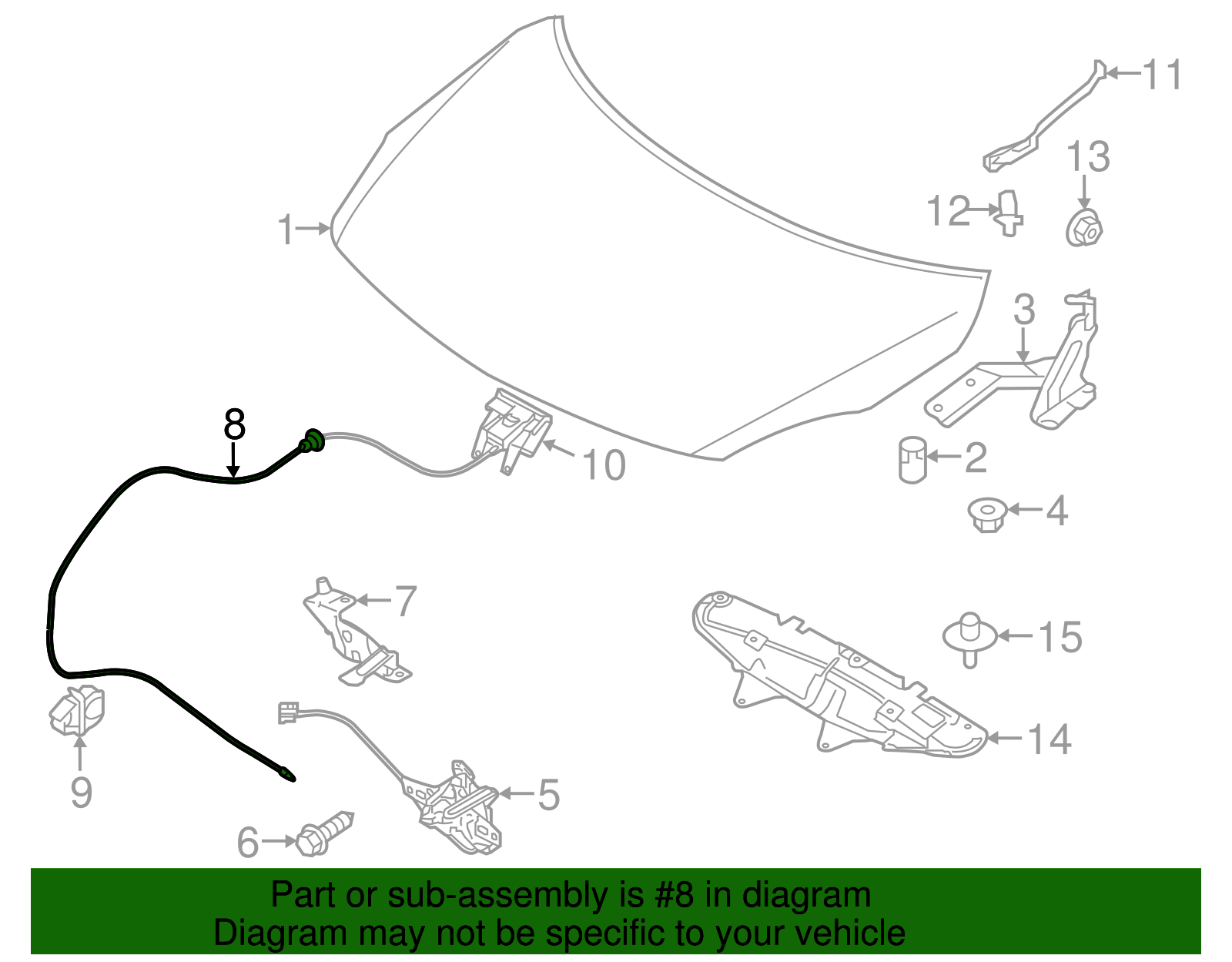 2012-2019 Nissan Release Cable 65620-1HL0A | Nissan RVA
