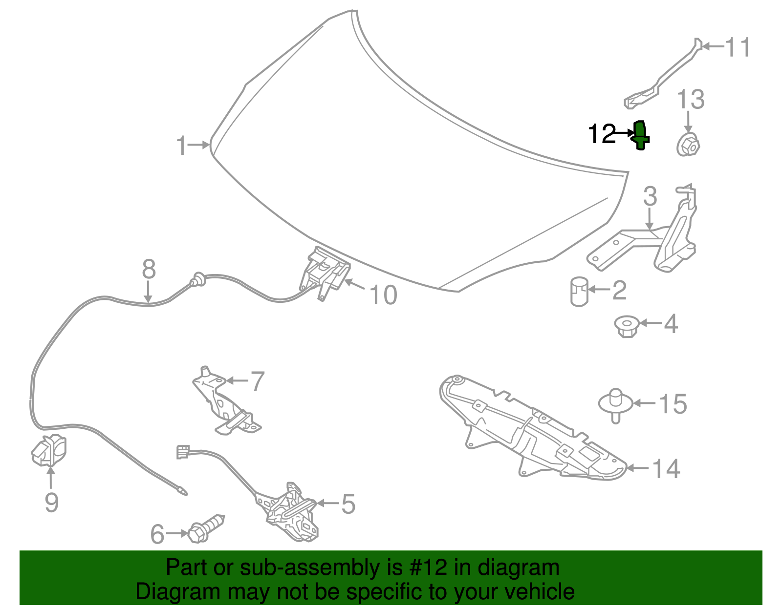 2012-2019 Nissan Support Rod Clamp 65722-1HP0C | Nissan Parts Central
