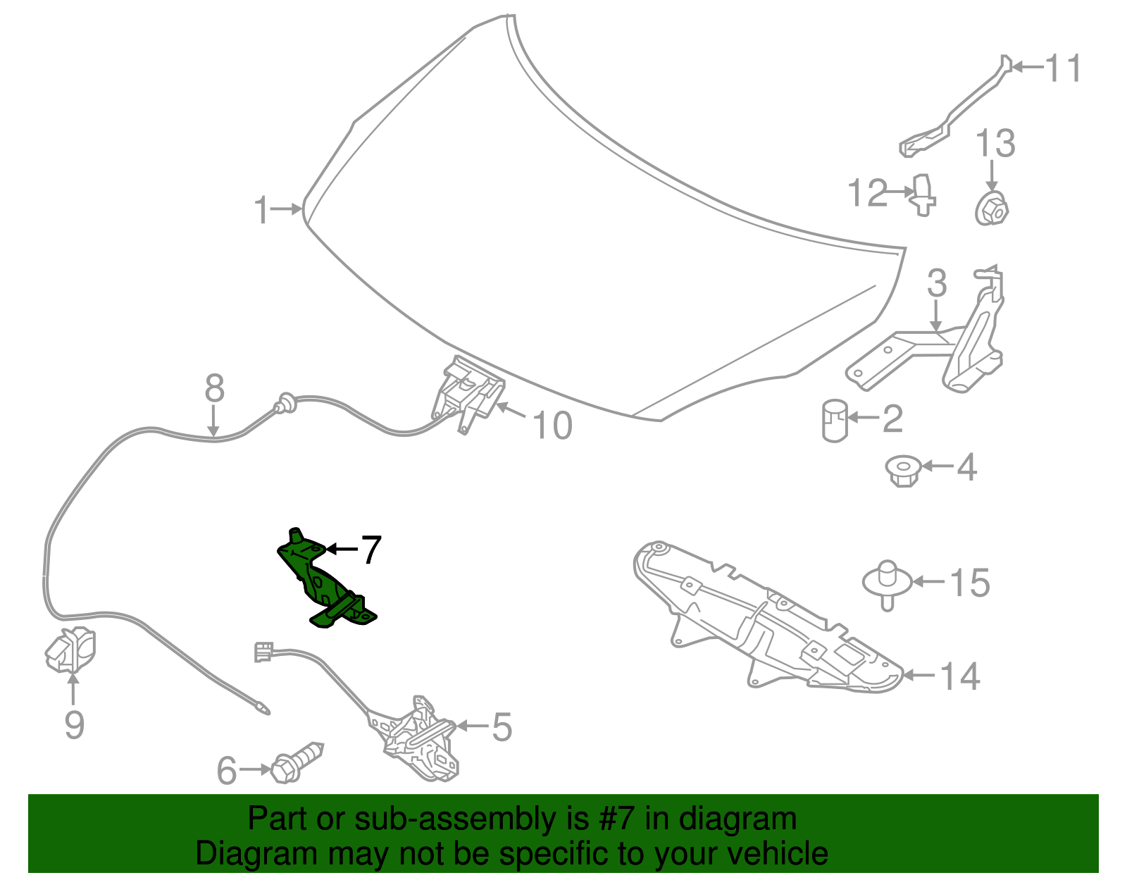 2013-2014 Nissan Versa Safety Catch 65603-3BA0A | Nissan RVA