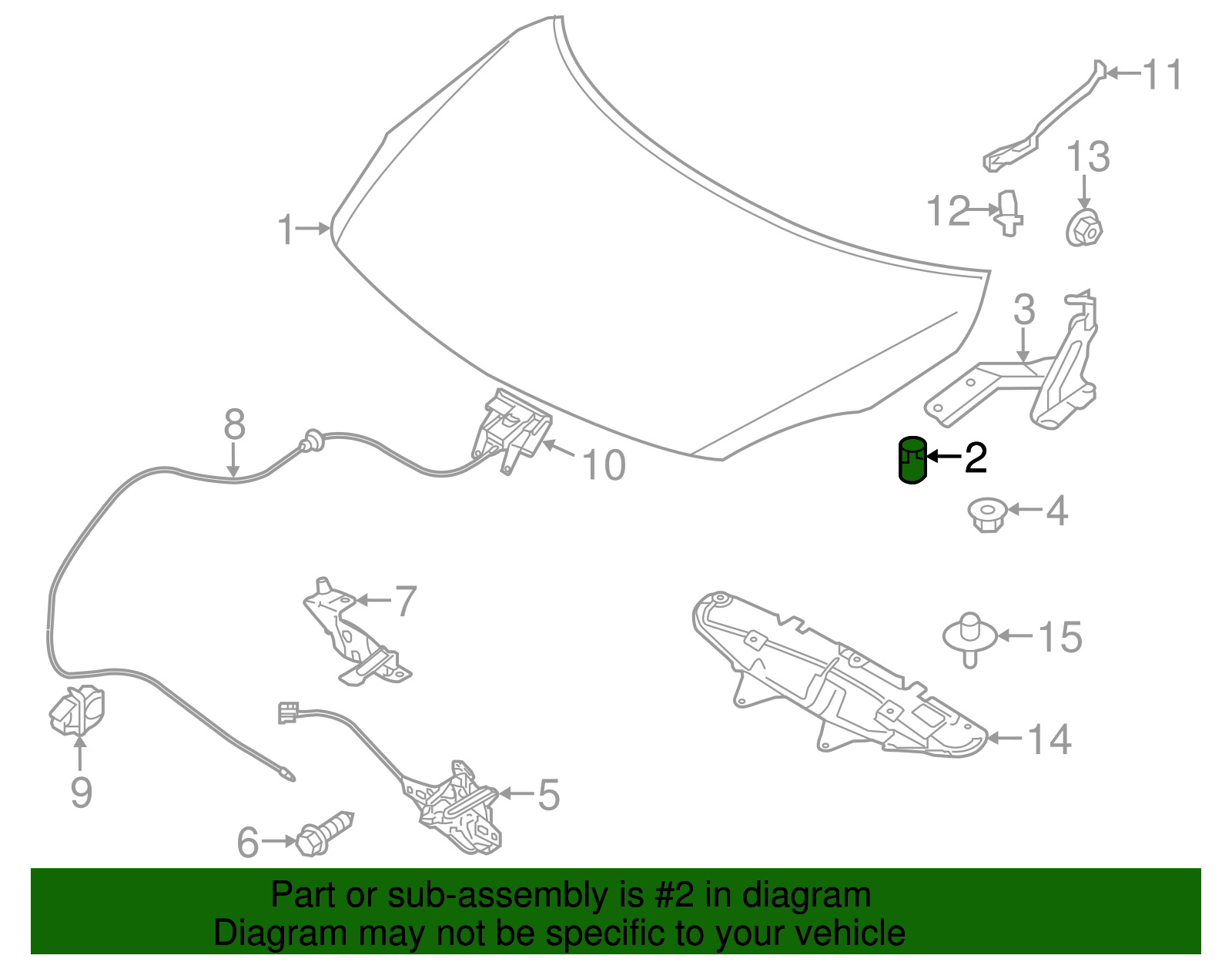 65822-1HL0A - 2012-2025 Nissan - Hood Stop Buffer (Front) | Anicra ...