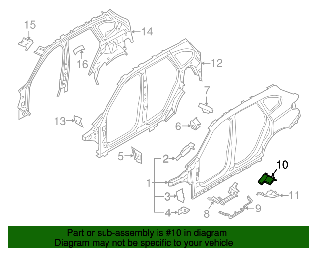 Genuine BMW 41-00-9-479-366 | Uniside Panel Baffle | FREE Shipping on ...