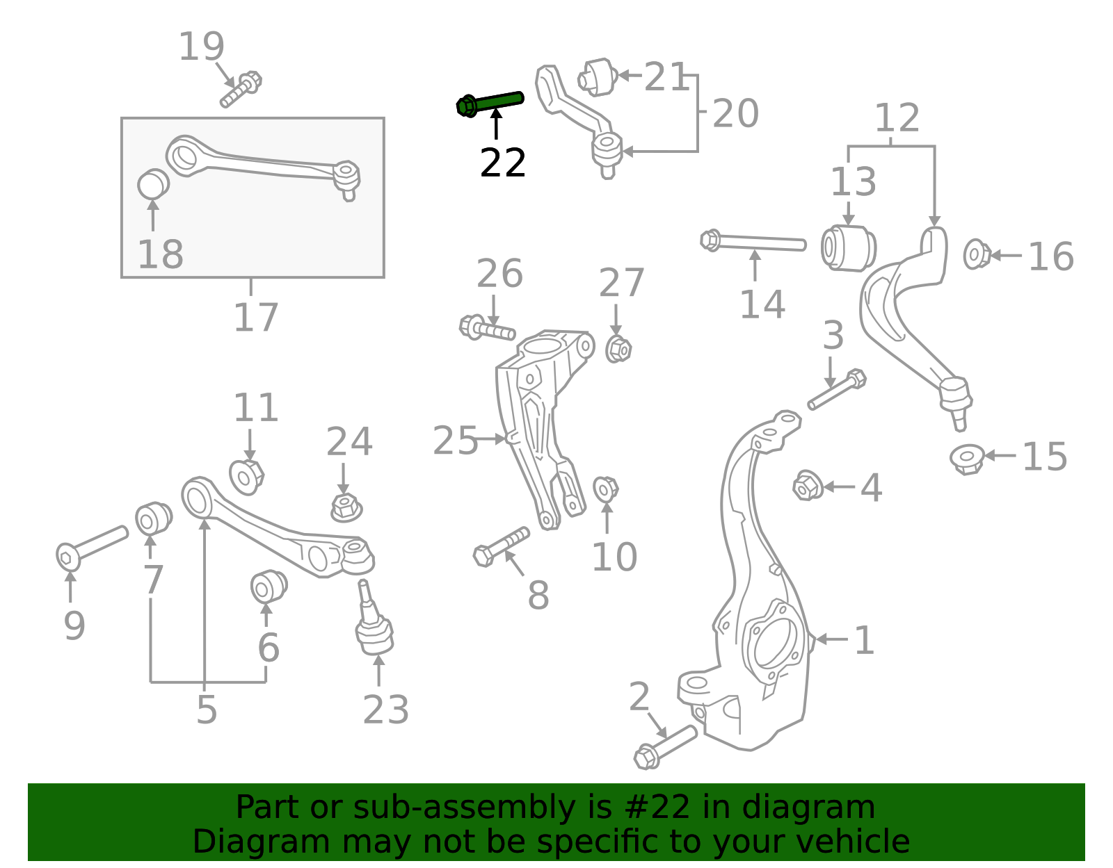 2018-2024 Audi Ft Upper Control Arm Mount Bolt WHT-008-666 | OEM Parts ...