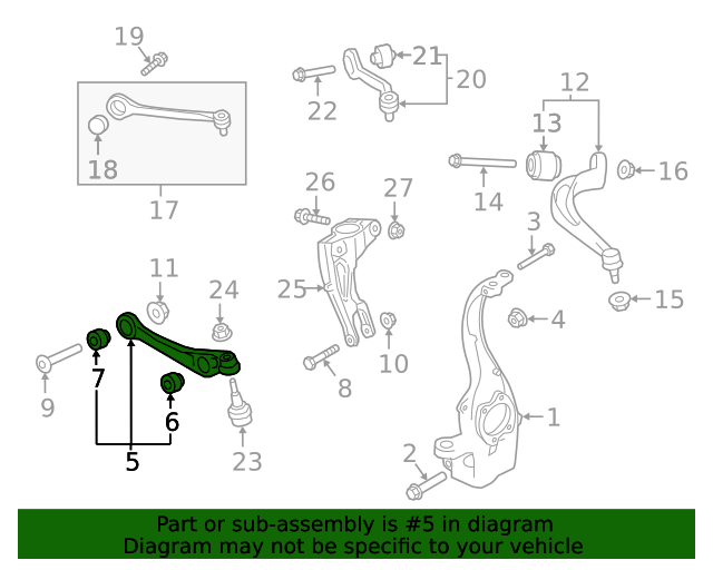 8W0-407-151-D - Suspension Control Arm 2018-2024 Audi | AutoNationParts.com