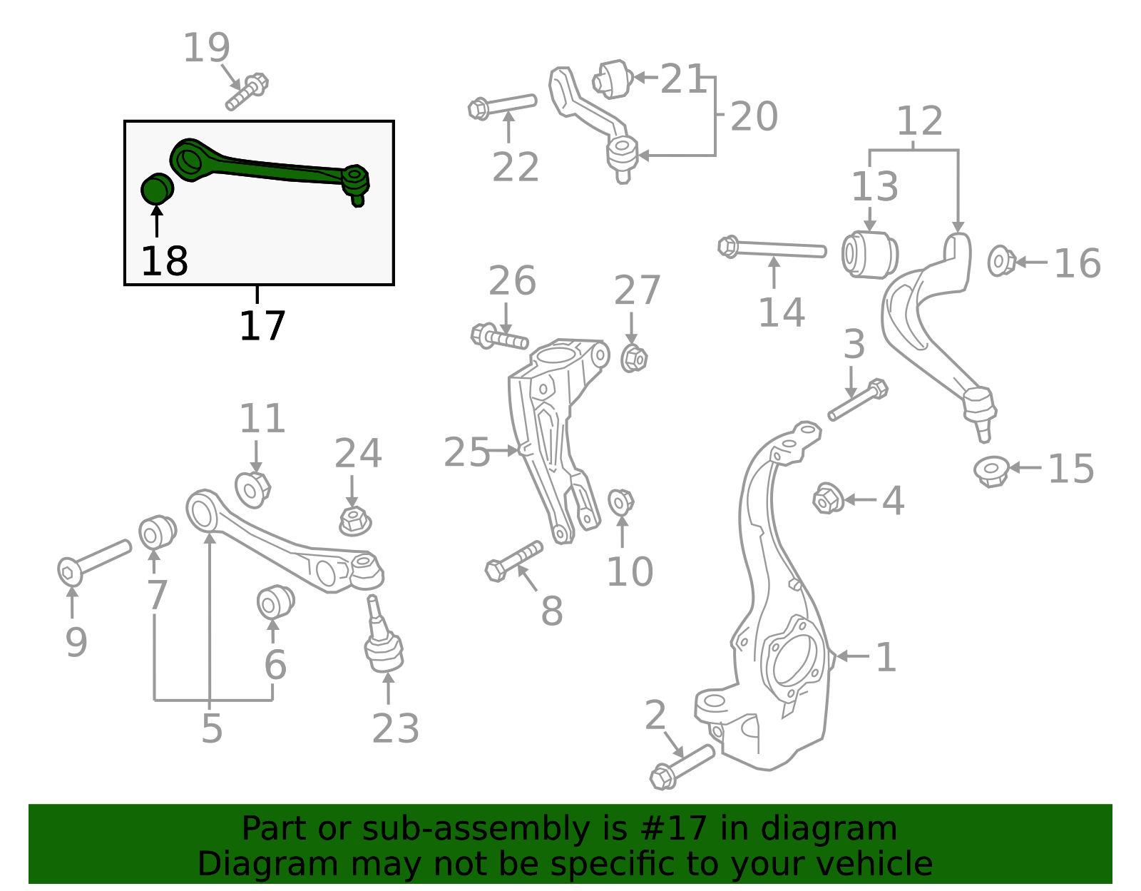 2017-2024 Audi Suspension Control Arm 8W0-407-506-E | AutoNationParts.com