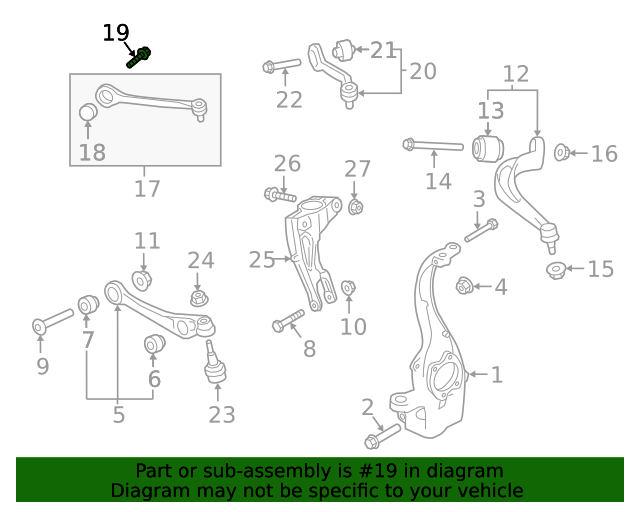 2018-2024 Audi Ft Upper Control Arm Mount Bolt WHT-008-666 | Audi OEM ...