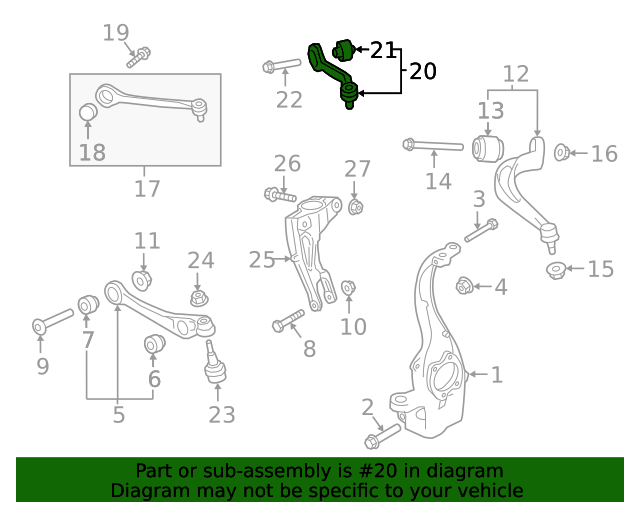 2017-2023 Audi Rear Upper Control Arm 8W0-407-509-E | Audi USA Parts