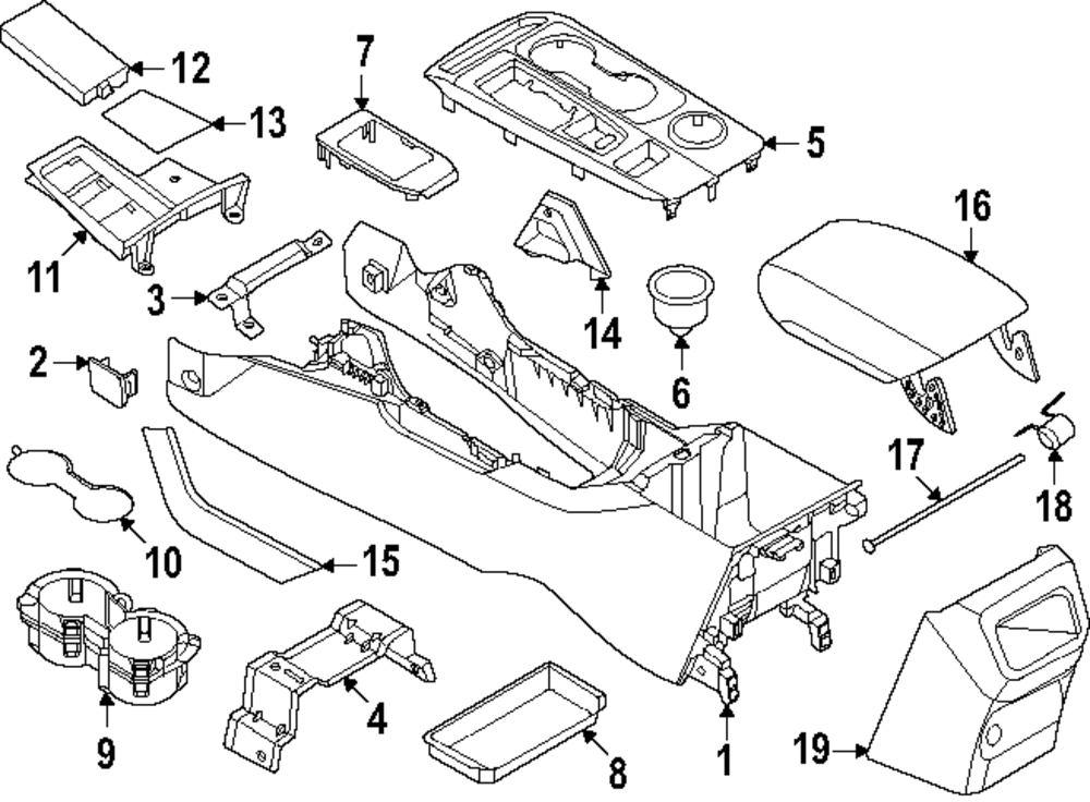 N1VZ-26045C22-AA - 2024 Ford Ranger - Console Tray | My Ford Parts