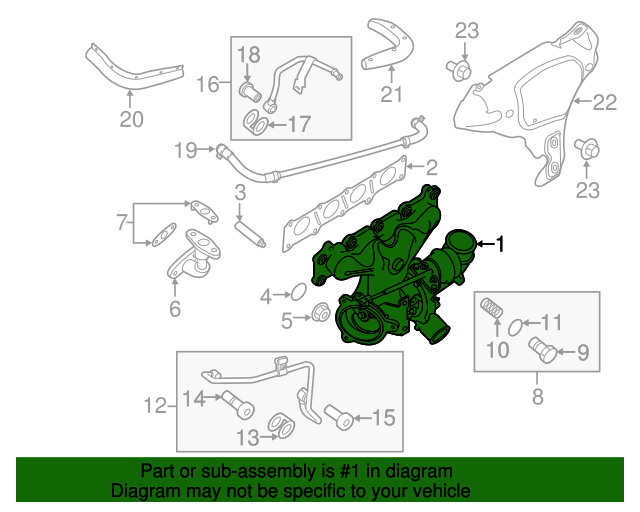 LR068110 - Turbocharger 2015-2017 Land Rover Discovery Sport ...