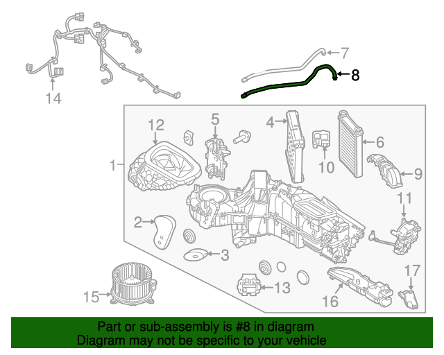 BC3Z-18472-J - HVAC Heater Hose - 2011-2016 Ford | Ford OEM Parts Outlet