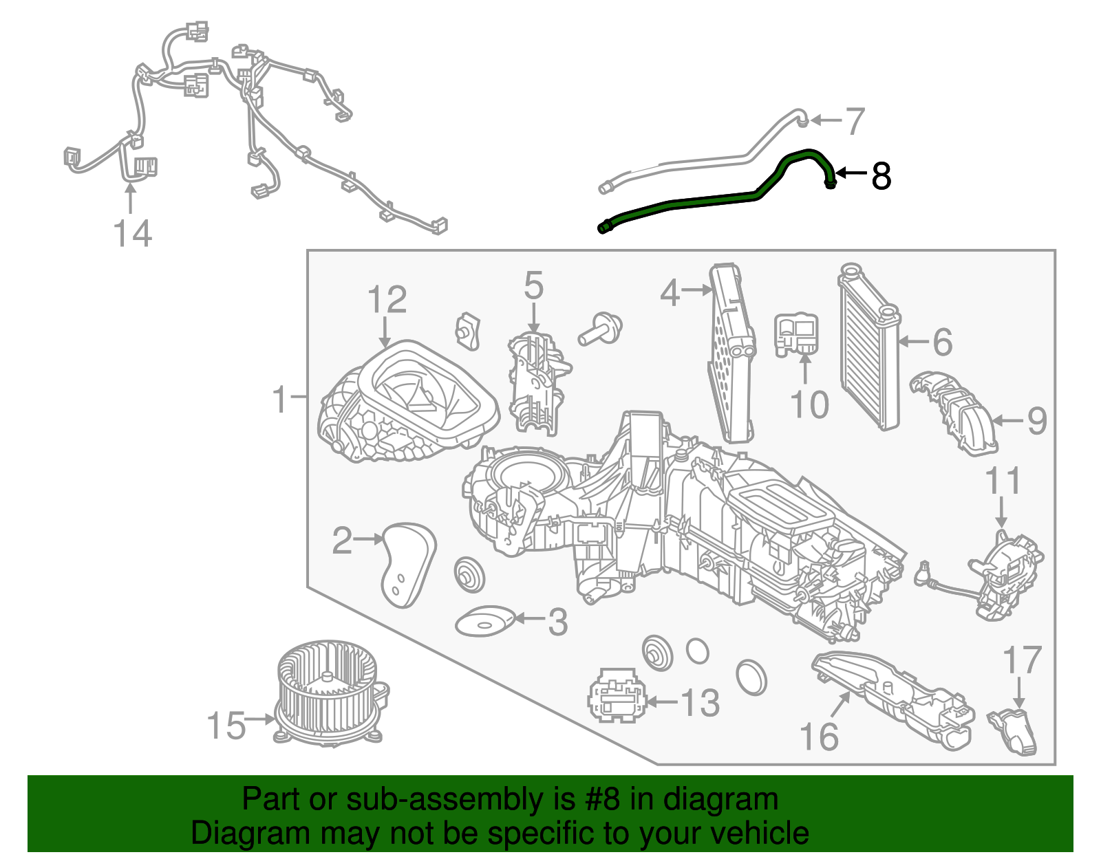 Genuine OEM Ford Part - HVAC Heater Hose FC3Z-18472-C | Genuine OEM ...