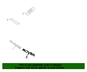 LR045916 - Hood Emblem - 2014-2020 Land Rover Range Rover Sport ...