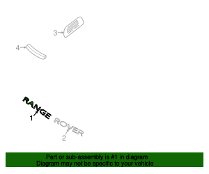 Genuine OEM Hood Emblem Part# LR094381 Fits 2015-2022 Land Rover Range ...