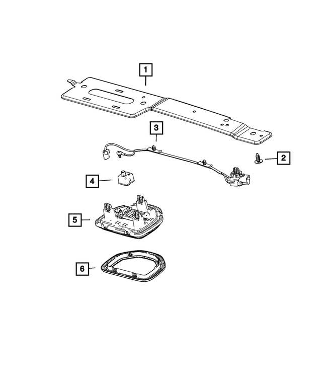 2021-2024 Jeep Overhead Console Bezel 7BG201X8AB | Mopar eStore