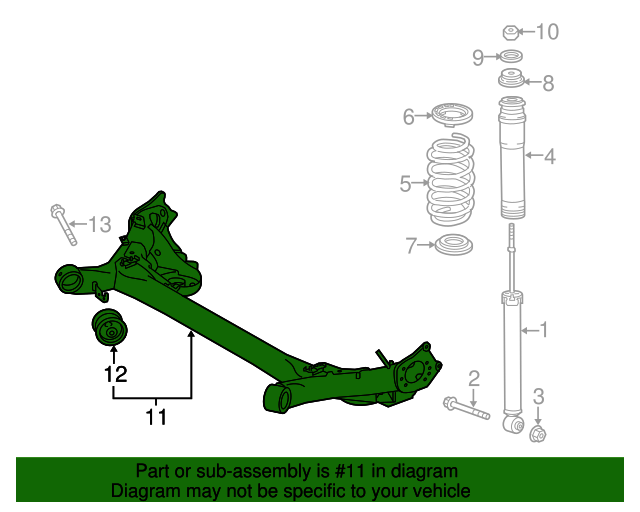 42110-52332 - Axle Beam - 2007-2019 Toyota | OEM Genuine Toyota Parts