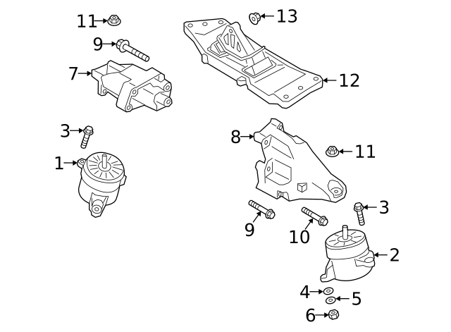2019-2023 Genesis G70 Bracket Assembly Engine Mtg Left-hand 21850-J5300 ...