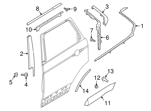 LR117002 - Wheel Opening Molding 2017-2023 Land Rover Discovery | Land ...