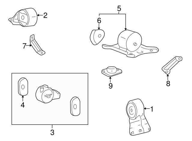21810-38110 - Engine Mount Bracket 2001-2006 Kia Optima | Kia.Parts Store