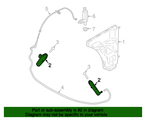 971-955-965 - Headlamp Washer 2014-2021 Porsche Panamera ...