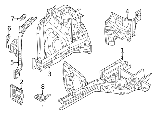 2022-2024 Kia Carnival Rail Assembly 64602-R0000 | TascaParts.com