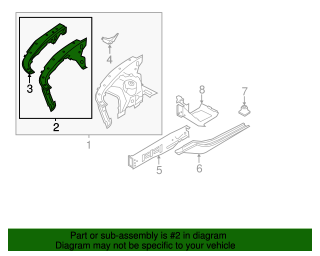 41107261464 - 2011-2019 BMW Apron Assembly (41-10-7-261-464) | BMW of ...