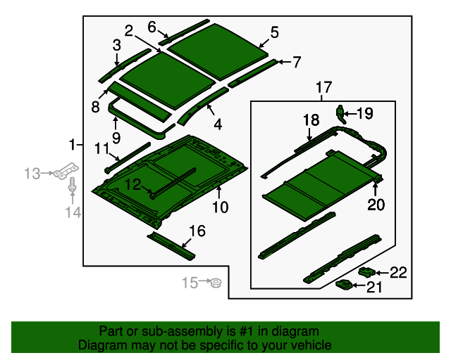 2013-2016 Hyundai Santa Fe Sport Sunroof Assembly 81600-2W000-OM ...