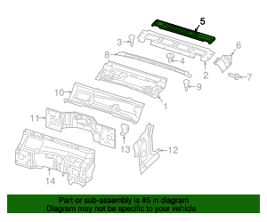 2018-2023 Jeep Cowl Grille 68307260ac | TascaParts.com