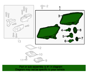 156-906-30-00 - Headlamp Assembly - Right - Halogen 2015-2020 Mercedes ...