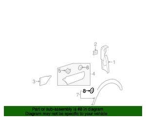 000-991-77-98 - Flare Retainer Clip - 2010-2018 Mercedes-Benz ...