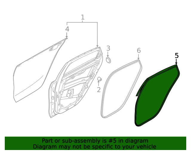 2019-2024 Kia Forte Weatherstrip - Driver's Side (LH) 83130-M7000 ...