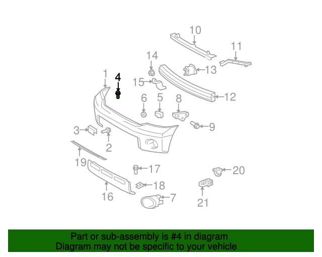 1988-2008 Toyota License Bracket 52121-12110 | Toyota Parts Center