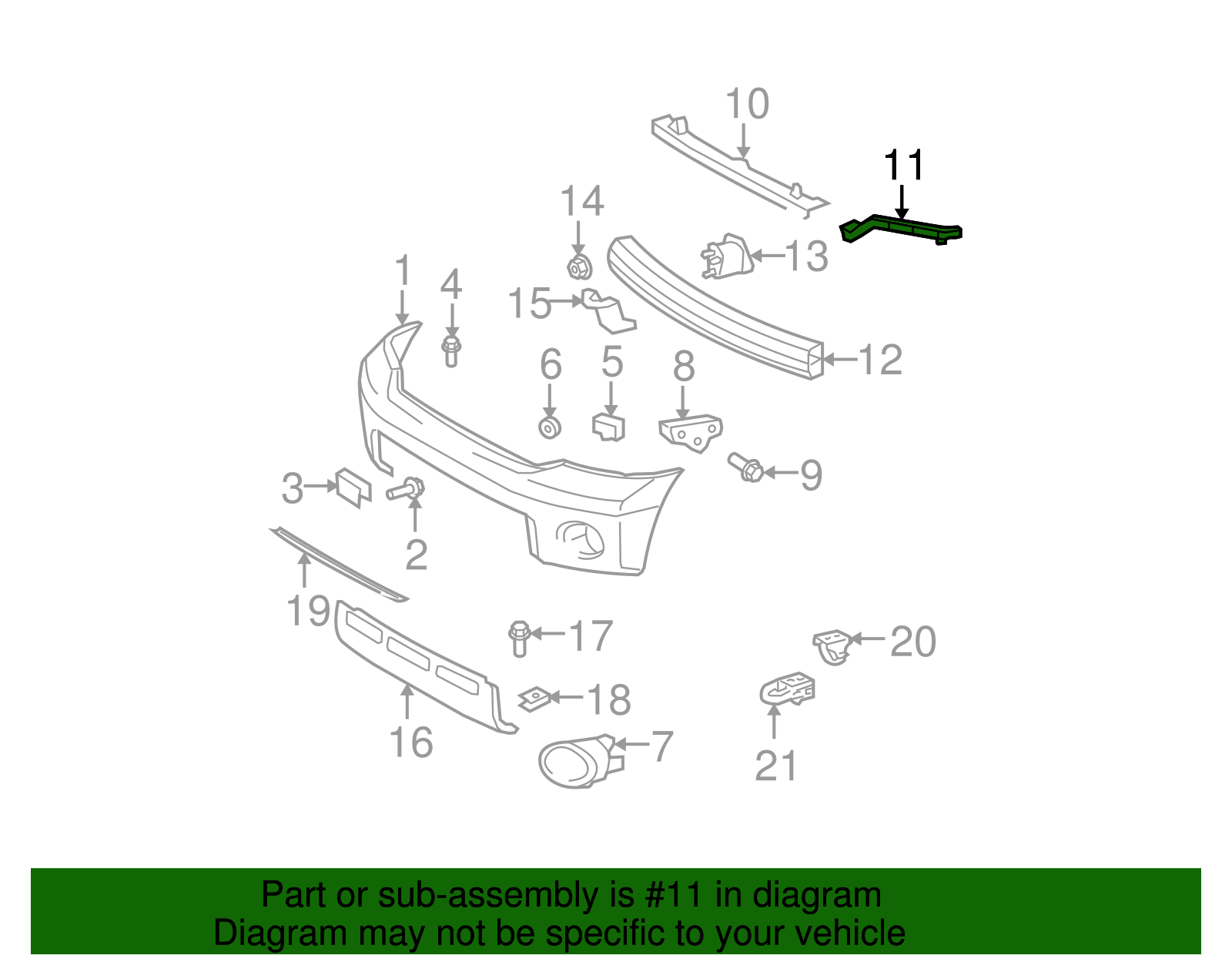 2007-2022 Toyota Retainer, Front Bumper End, Left 52538-0C020 | Toyota ...