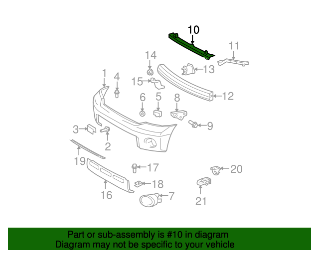 2007-2013 Toyota Tundra Upper Retainer 52521-0C040 | Toyota Parts Center