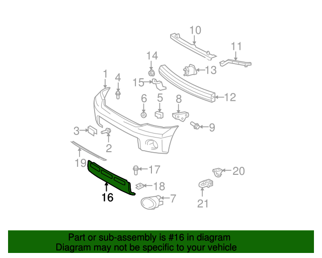 2010-2013 Toyota Tundra Valance Panel 53911-0C040 | Toyota Parts