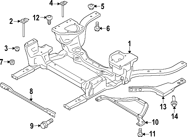 2024 Ford Mustang Engine Cradle PR3Z-5C145-B | OEM Parts Online