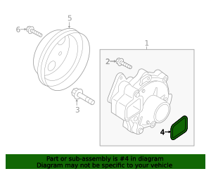 2016-2020 Toyota Water Pump Assembly Gasket 16271-WB001 | Toyota Parts ...