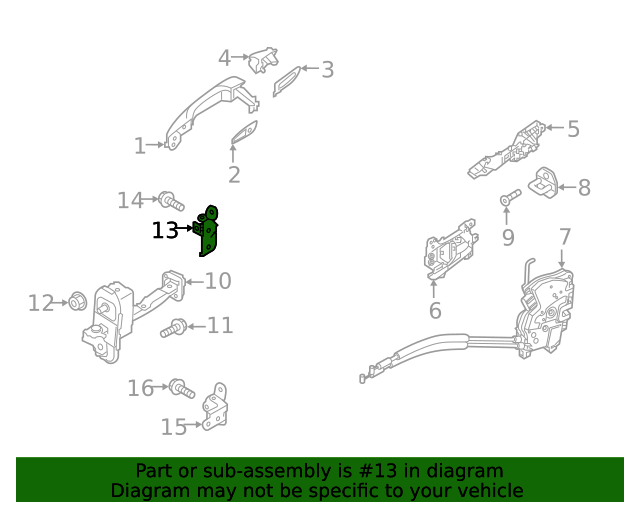 2017-2023 Hyundai Door Hinge 79420-D8000 | AutoNationParts.com