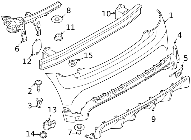 2022-2023 Mini Cooper Bumper Cover 51-12-5-A3C-950 | Mini Parts Direct