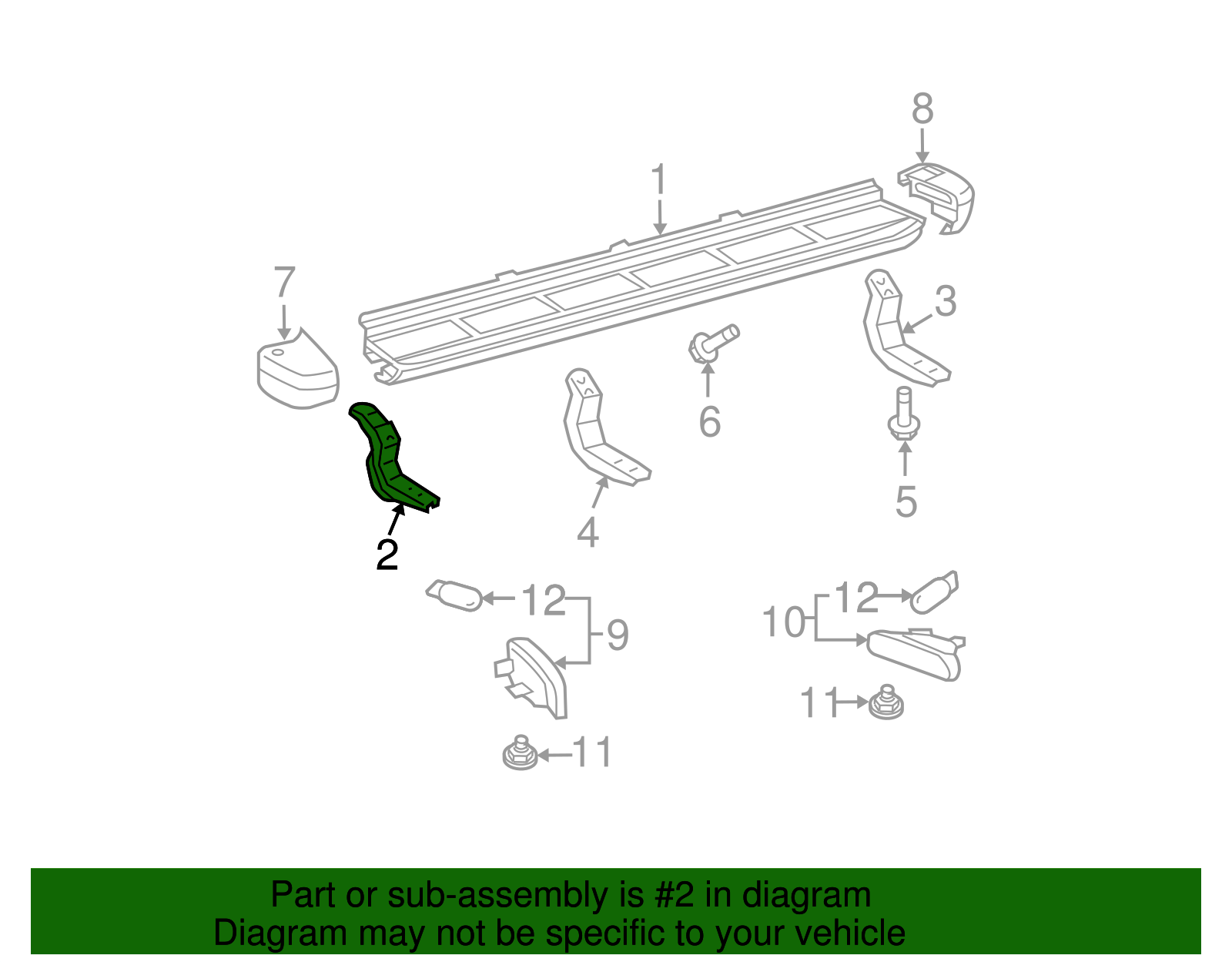 2003-2014 Toyota 2003-2014 Toyota - Running Board Mounting Bracket ...