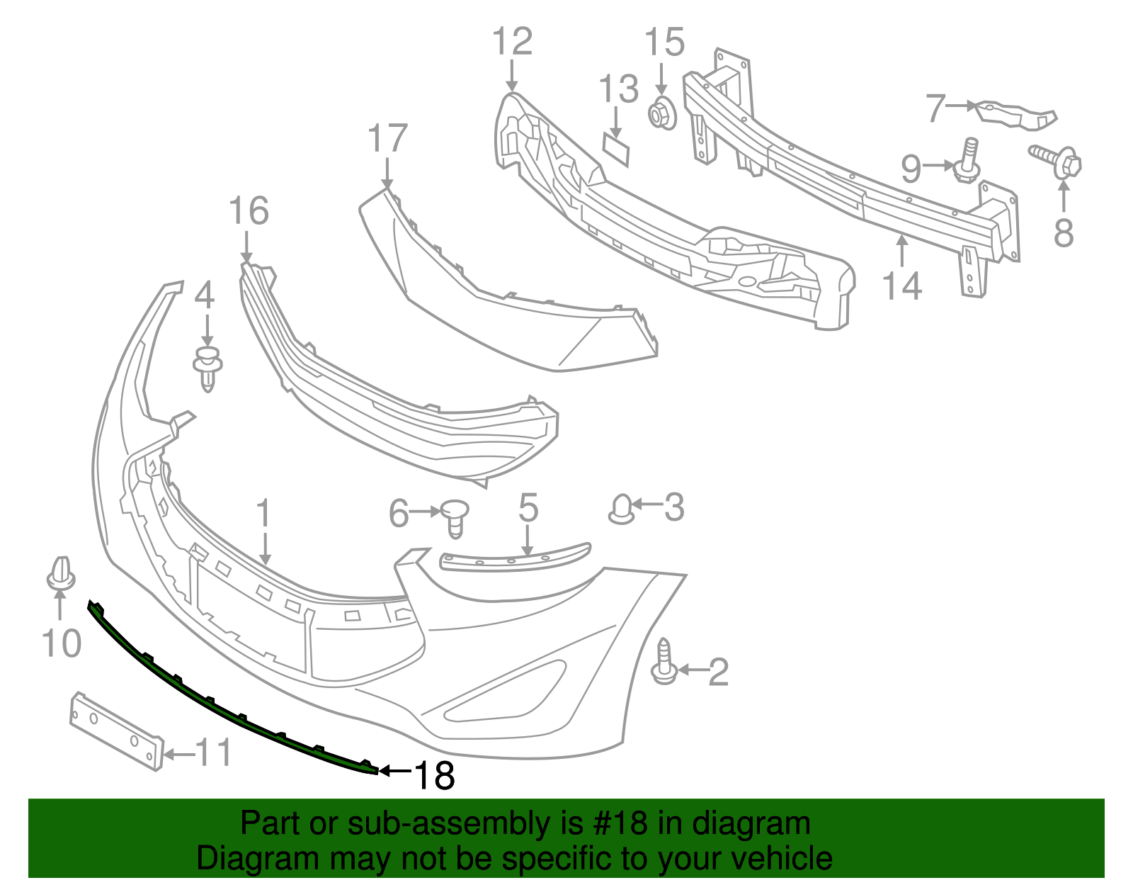 2013-2014 Hyundai Elantra Coupe Lower Deflector 86591-3X500 | Retail ...