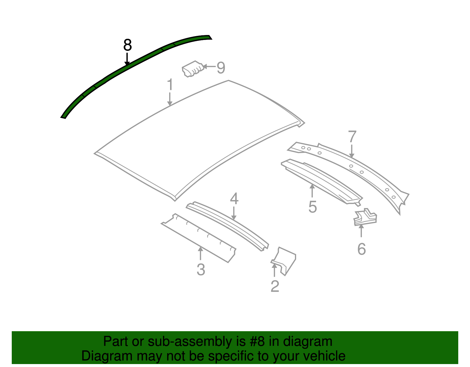 2006-2011 BMW Roof Molding 51-13-7-124-254 | BMW OEM Parts