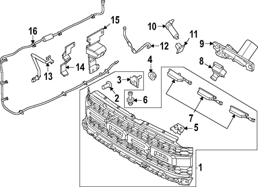 ML3Z-8200-YD - Grille 2021-2025 Ford F-150 | Ford Parts Direct
