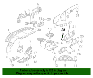 1998-2004 Mercedes-Benz Glove Box Support 170-680-00-26 ...