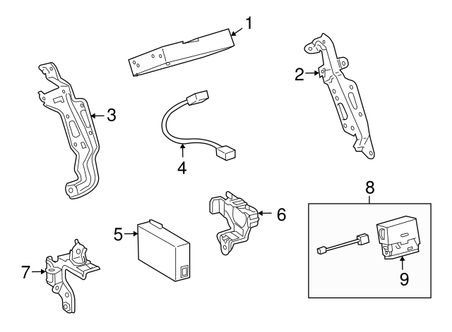 2010-2012 Lexus HS250h AM/FM CD Bracket 86212-75030 | OEM Parts Online